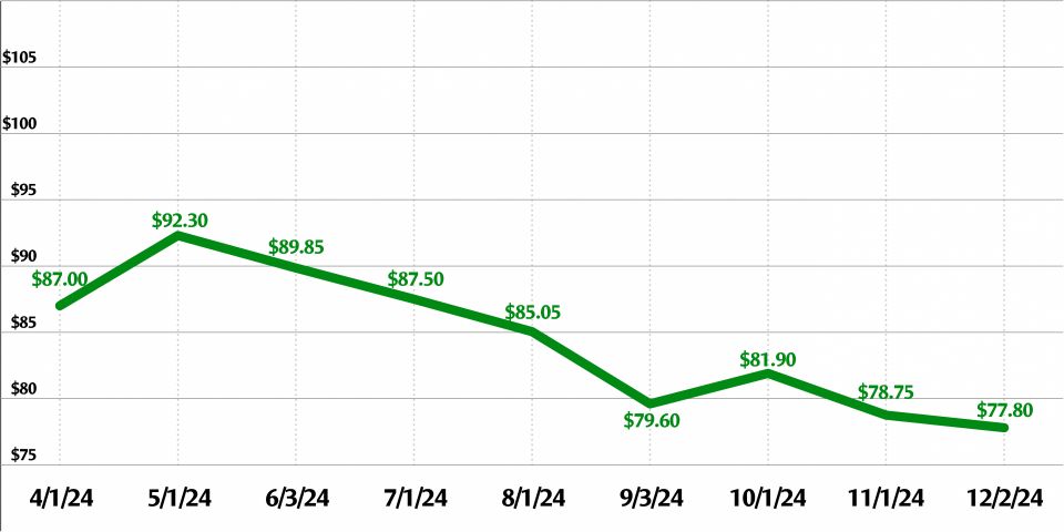 Uranium spot price closes out 2024 at $72.63/lb -- ANS / Nuclear Newswire